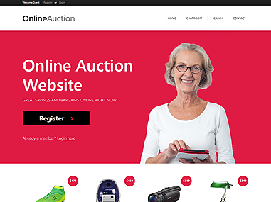 PHP Auction Script and template design - Download Today