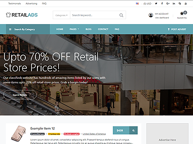 Retail Classifieds Template for WordPress
