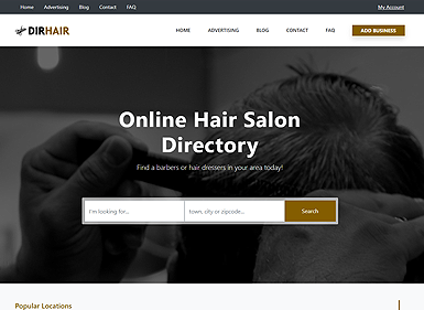 Hair Dress & Salon Directory template for WordPress